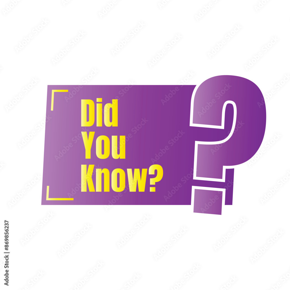 Did you know fun fact question icon illustration design, Have you heard ...