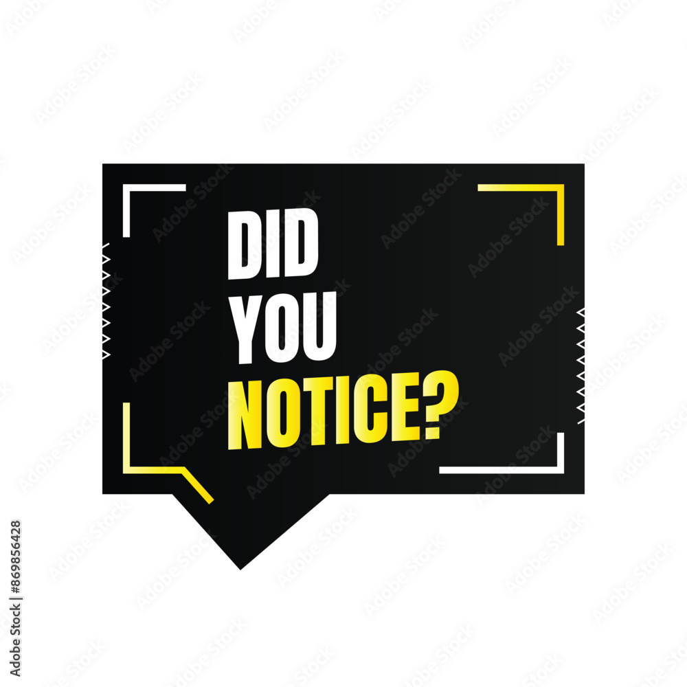 Did you notice question sign illustration, Do you know fun fact sign ...