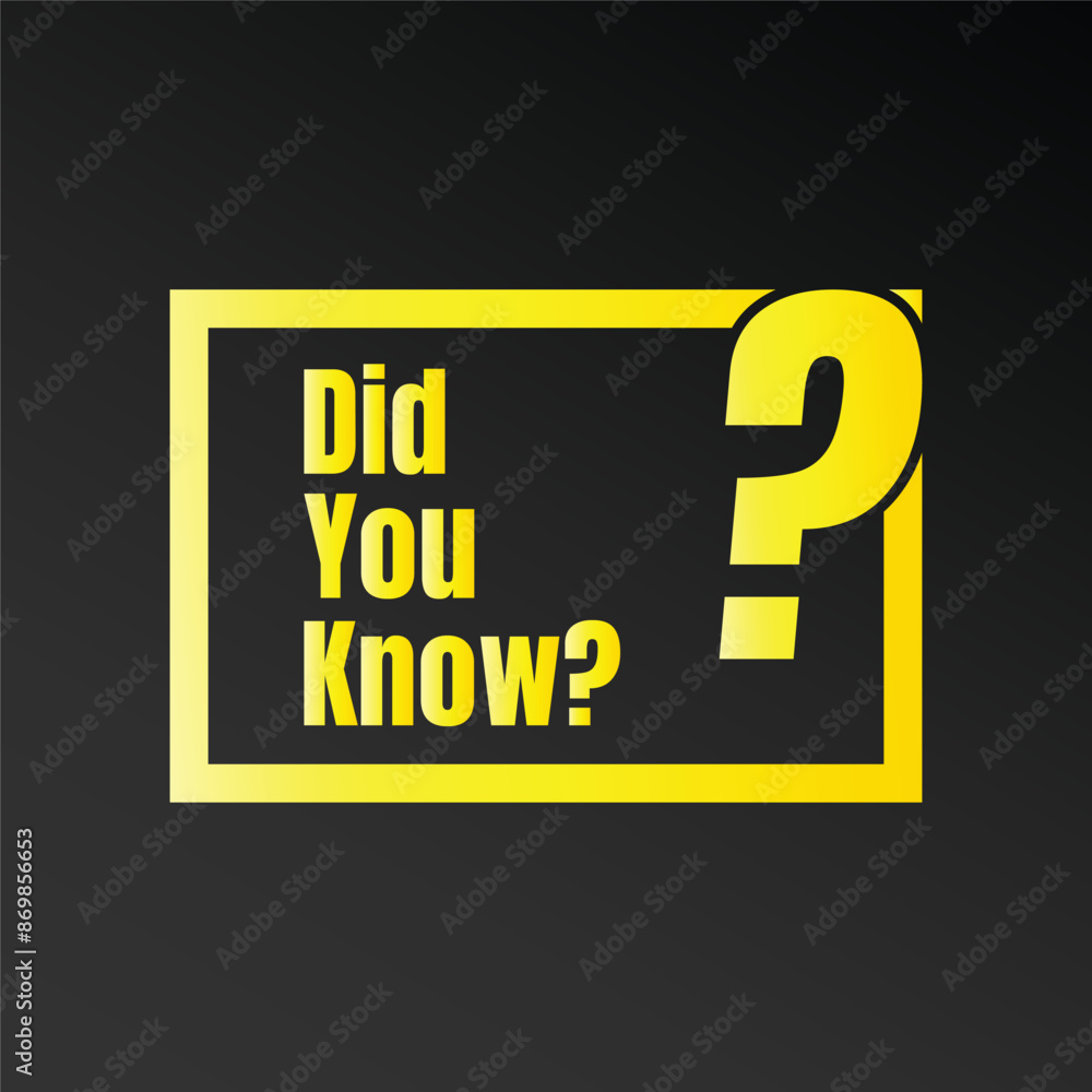 Did you know fun fact question icon illustration design, Have you heard ...