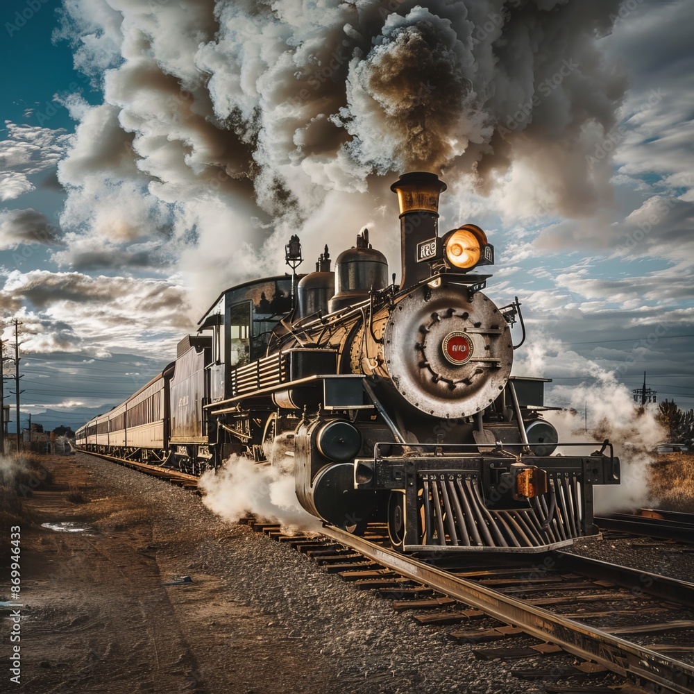 Steam trains, powered by burning coal, were a key part of the ...