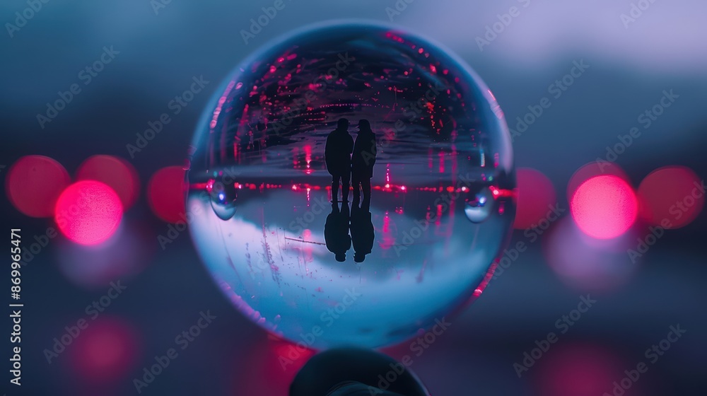 AIdriven love orbs hover around couples, enhancing their bond by ...