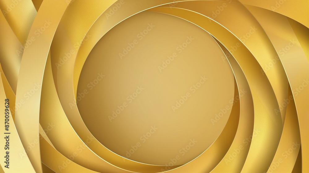 ภาพประกอบสต็อก golden abstract swirl background with circular design ...