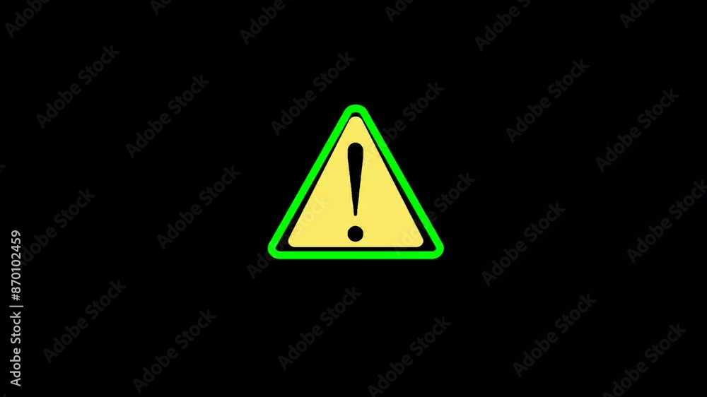 Warning attention sign, exclamation mark, attention sign, animated ...