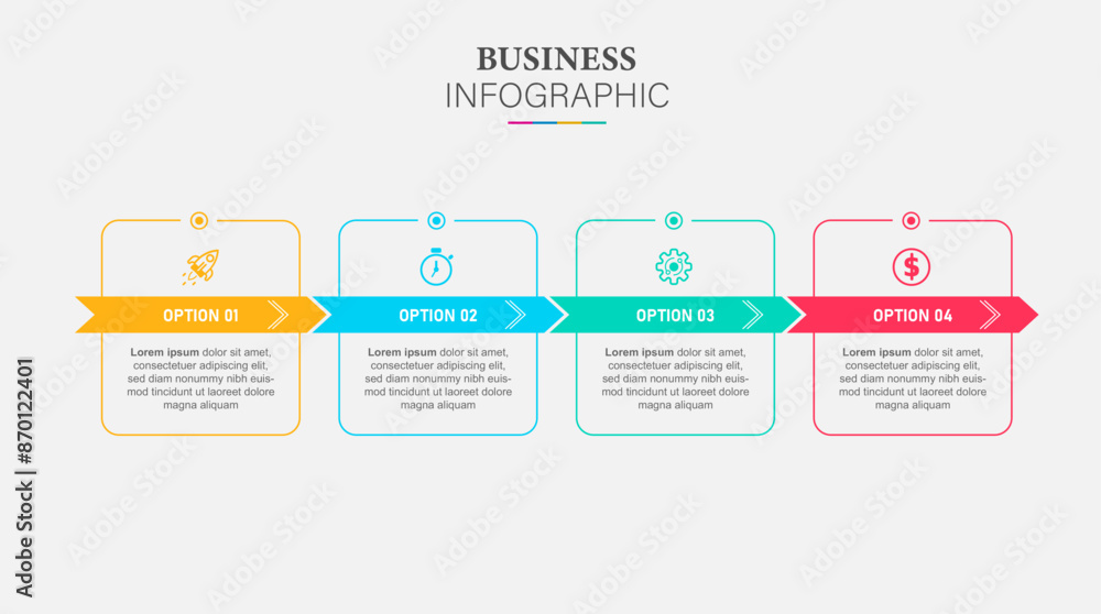 Business infographics timeline template vector. creative arrow concept ...