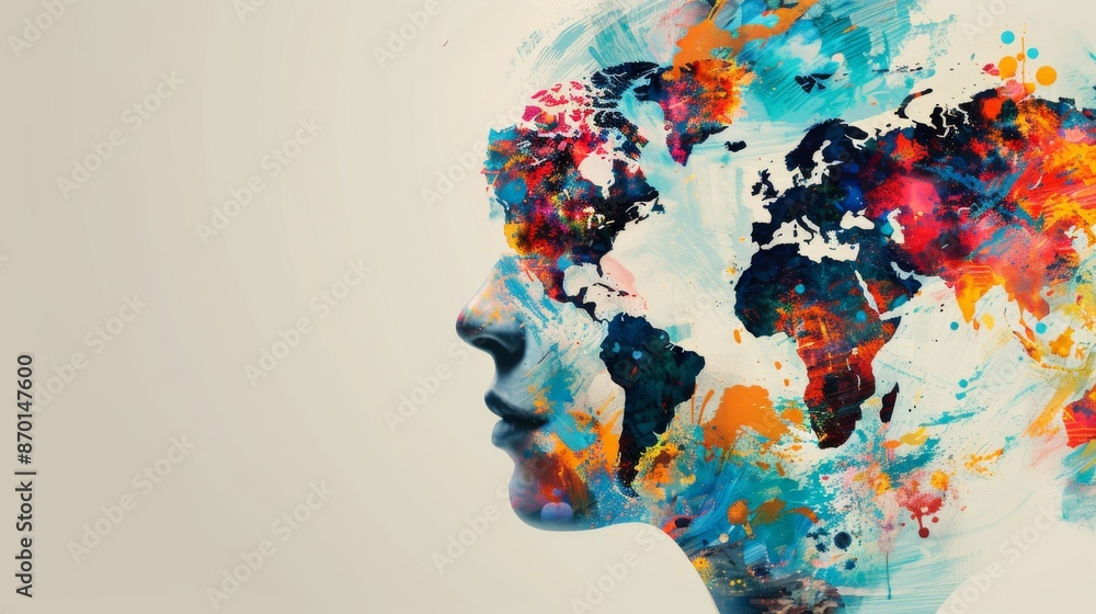 Global Compassion: World Map Design for International Mental Health Day ...