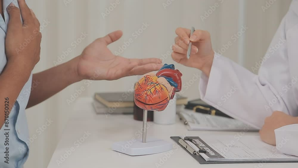 Doctor with human Heart anatomy model. Cardiovascular Diseases ...