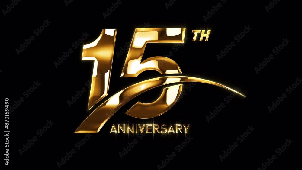 15th Golden Anniversary Celebration with Swoosh. Happy 15 Years ...