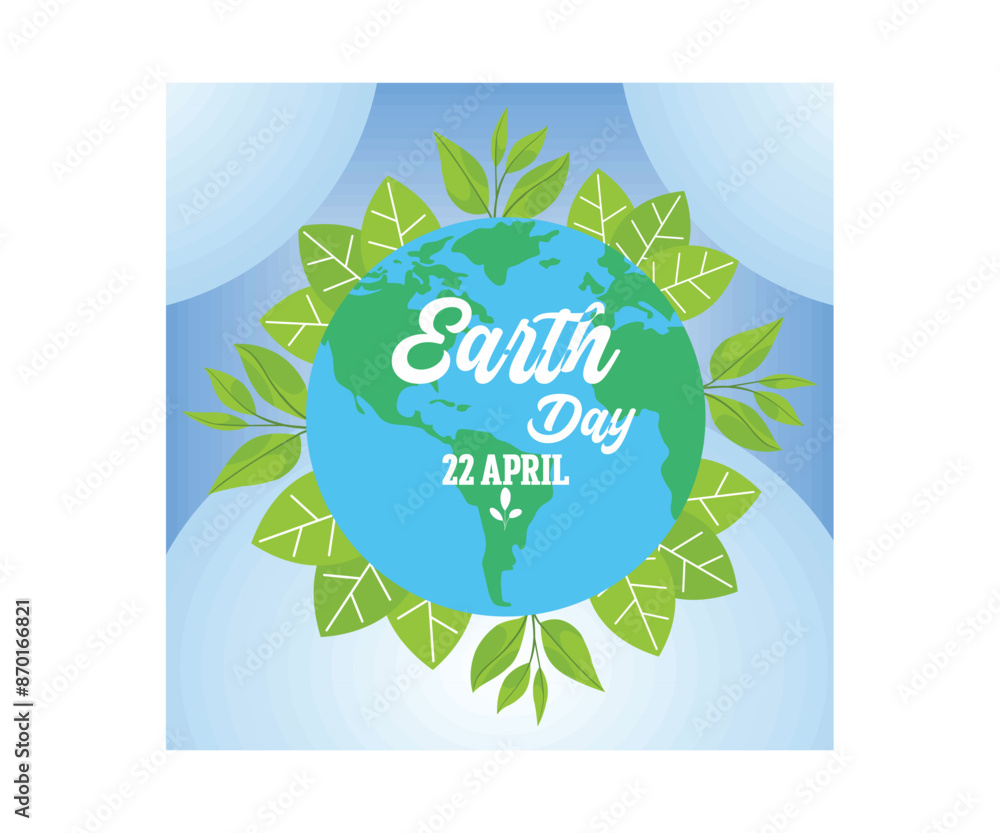 Earth Day. Eco friendly ecology concept. Earth day flat concept. World ...