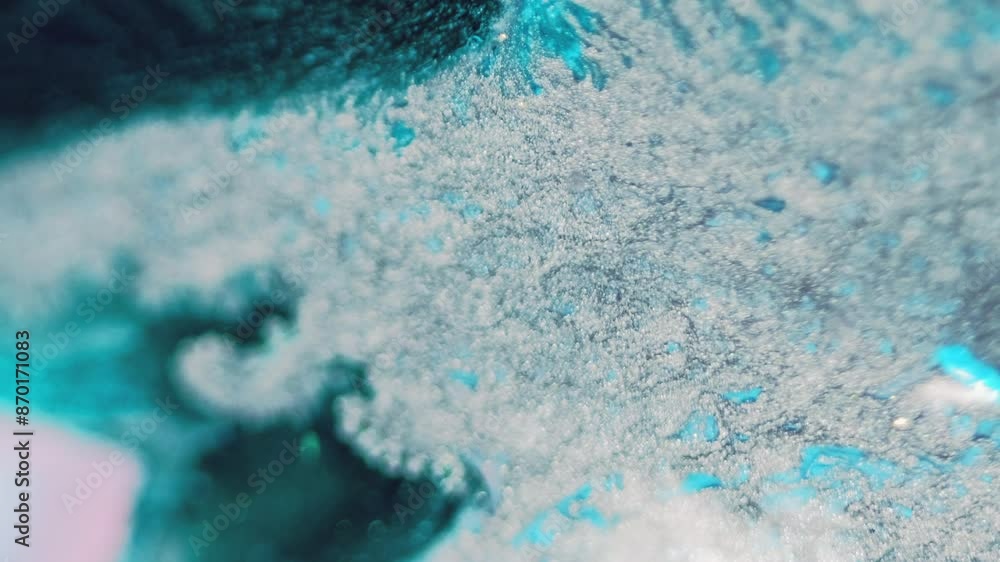 Wet glitter drip. Paint spill. Melting frost. Blur blue white color ...