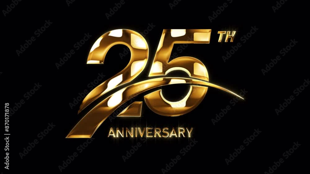 25th Golden Anniversary Celebration with Swoosh. Happy 25 Years ...