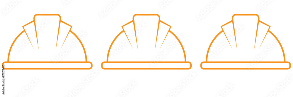 Helmet icon set vector. Motorcycle helmet sign and symbol. Construction ...