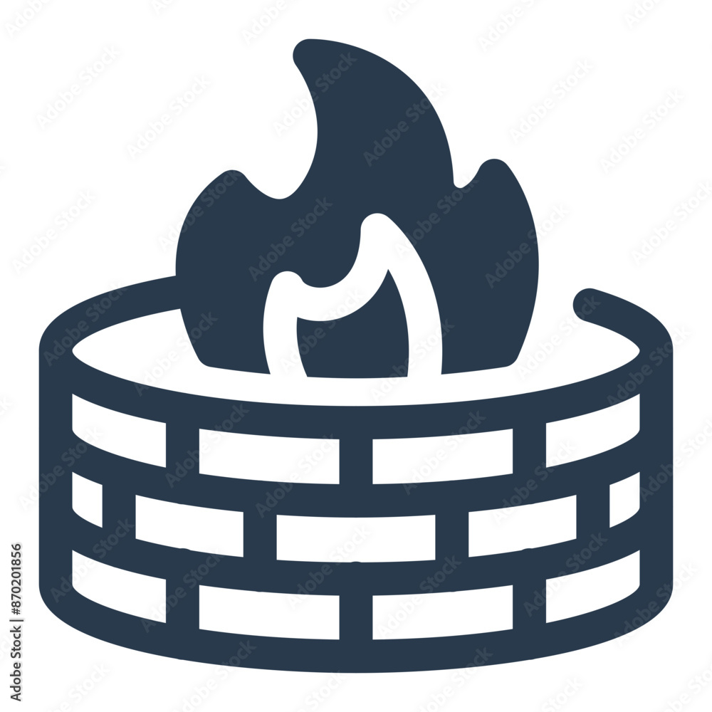 Communal Fire Pit of Indigenous Village Life Stock Vector | Adobe Stock