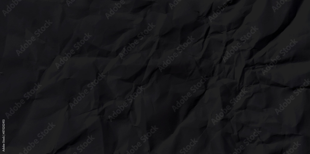 Texture of crumpled paper. Vector illustration. Black crumpled paper ...