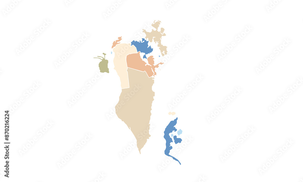 Map of Bahrain isolated modern colorful style. for website layouts ...