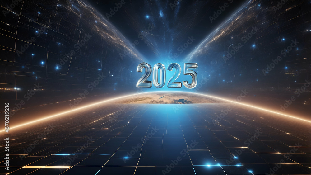 Imagine the futuristic vision of the year 2025, marked by advancements ...