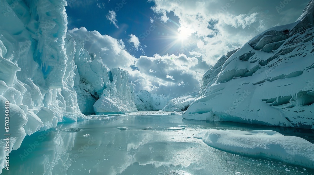 The polar ice caps and glaciers of Earth act as vital indicators of ...