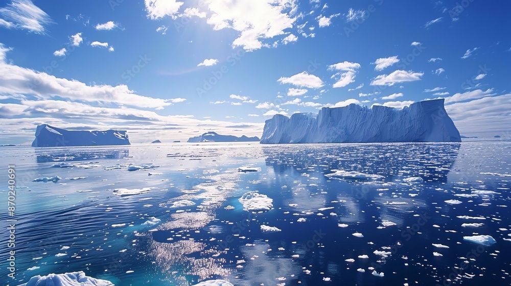 The polar ice caps and glaciers of Earth act as vital indicators of ...