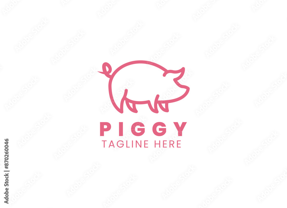 Pig farming logo design. Modern pig farm logo. Fresh pork logo design ...
