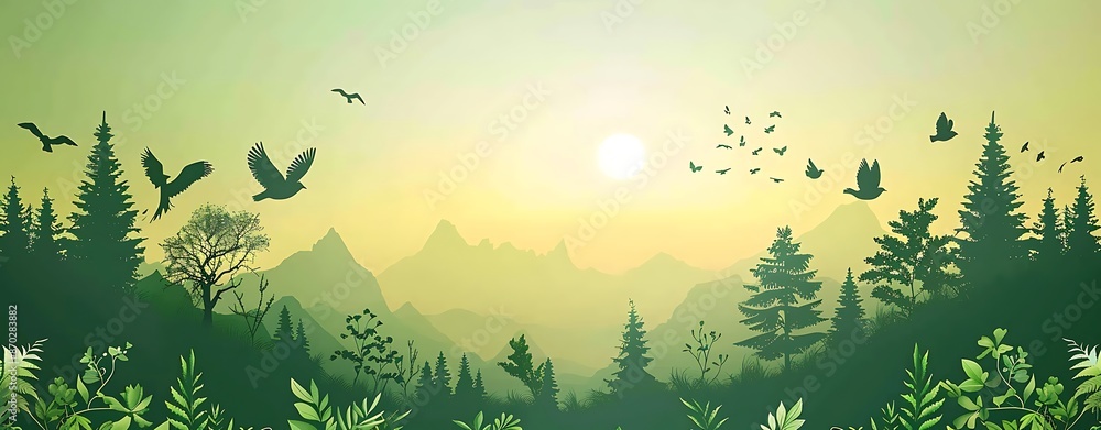 World Environment Day Illustration: Design a nature-focused background ...