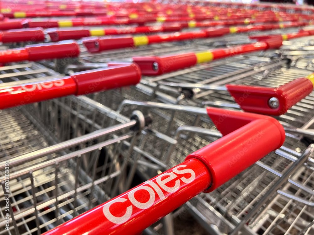 Coles supermarket shopping carts..Australian Supermarkets are on the ...