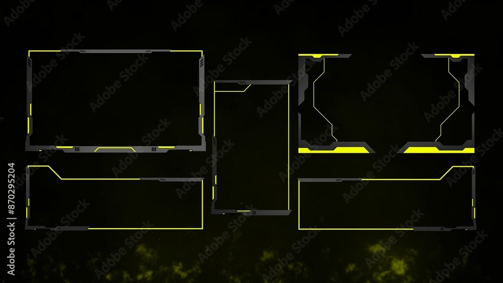 Epic Fluo Bright Gamer Streaming Element Pack Stock Template | Adobe Stock