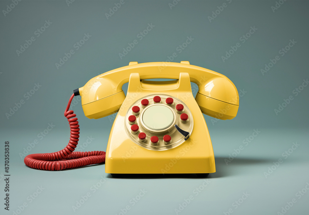 Vintage Telephone Mockup With Generative AI Stock Template | Adobe Stock