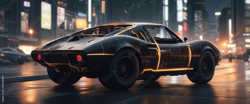 classic car facing the camera, minimalist, deadpan, banal, cool ...