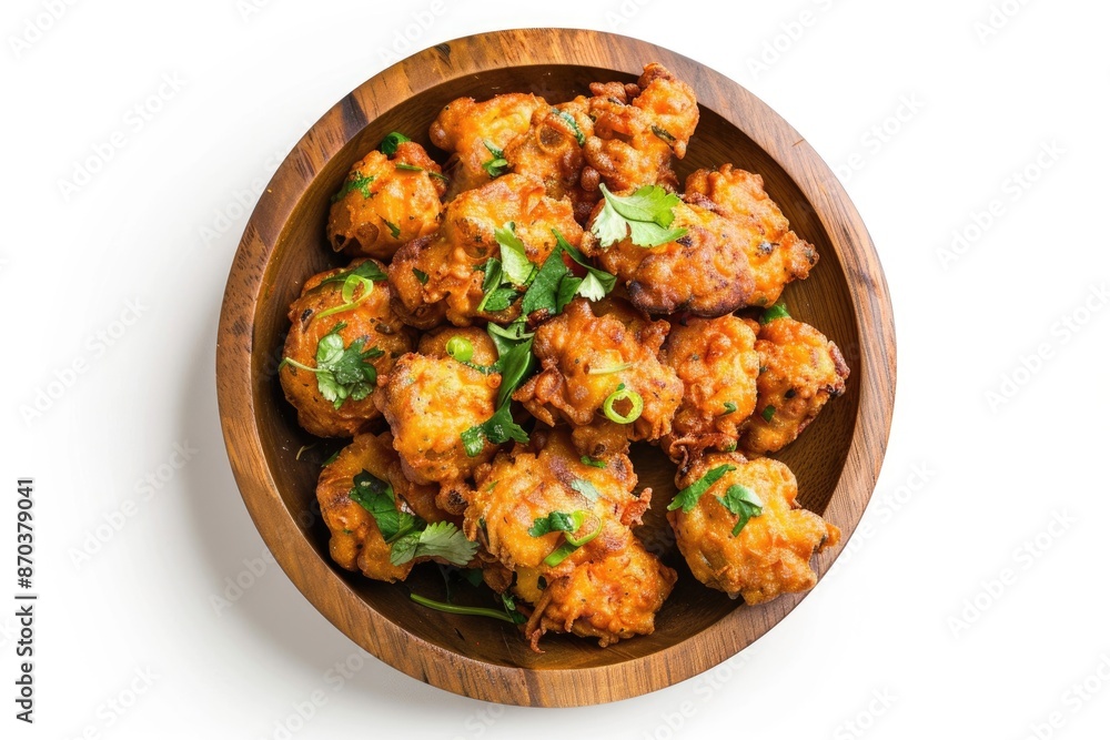Top view of Basin Pakora popular Indian street food. Stock Photo ...