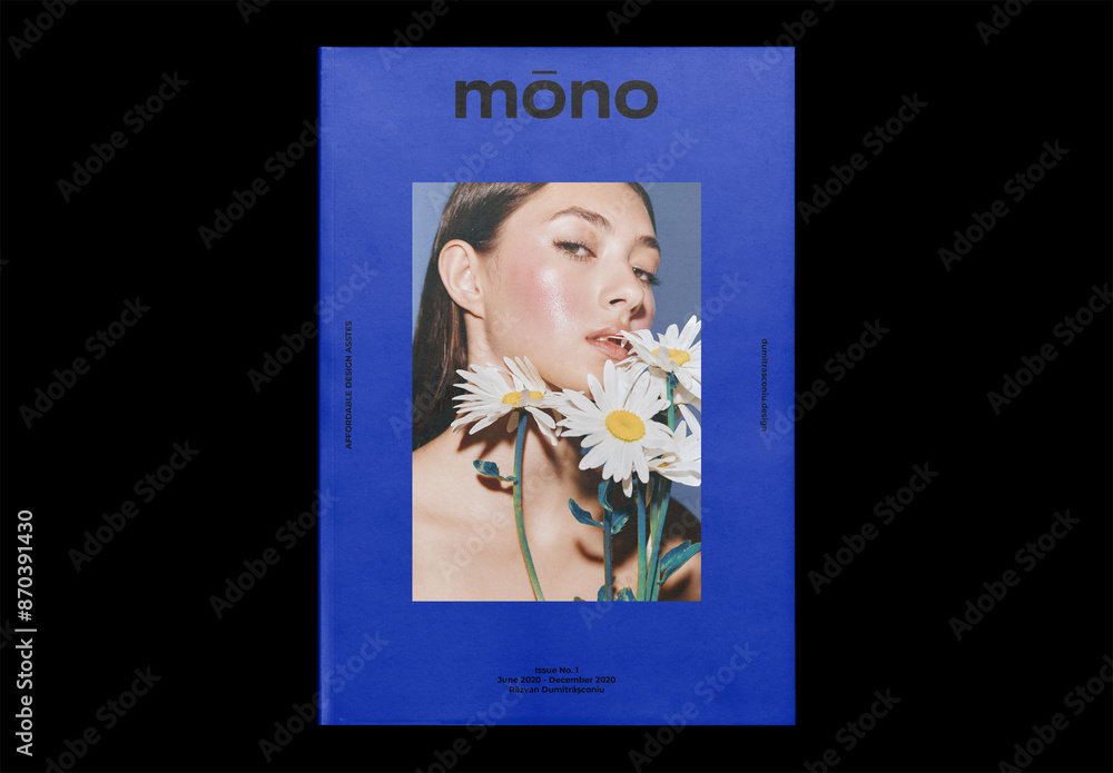 Mockup Of Scanned Customized Vertical A4 Magazine Stock Template ...