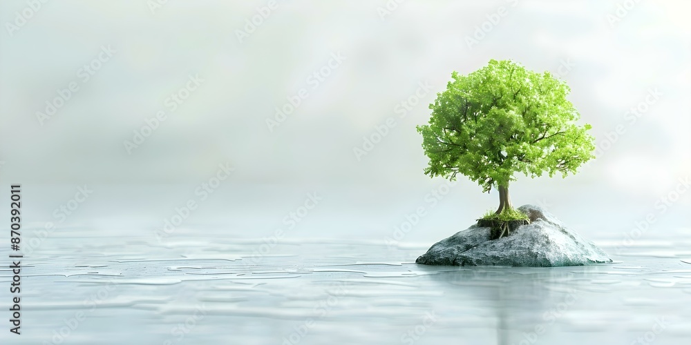 Earths sustainable composition trees rocks water clouds vital for ...