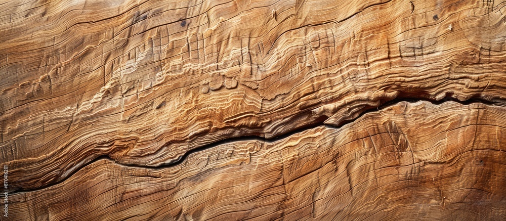 Close-up view of the textured surface of sawn wood providing a ...