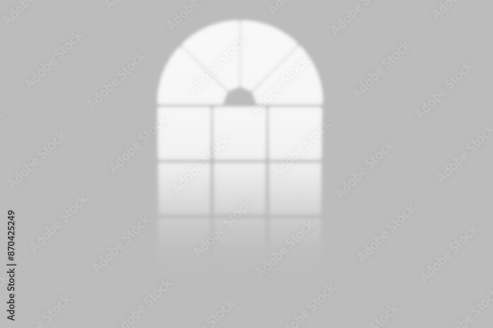 Shadow from light window. Window shadow effect. Reflect sun beams on ...