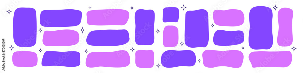 Set of frames text in doodle and hand drawn style. Minimalism trendy ...