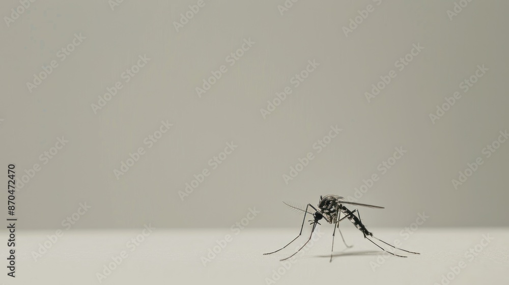 Mosquito Control Efforts isolated with grey background and copy space ...
