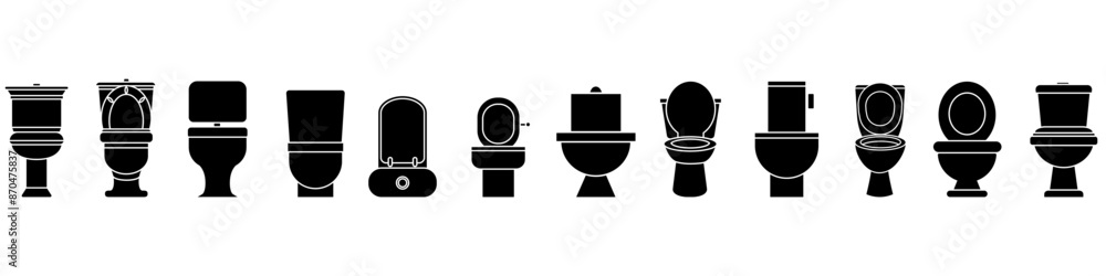 Toilet icon vector set. WC illustration sign collection. Bathroom ...