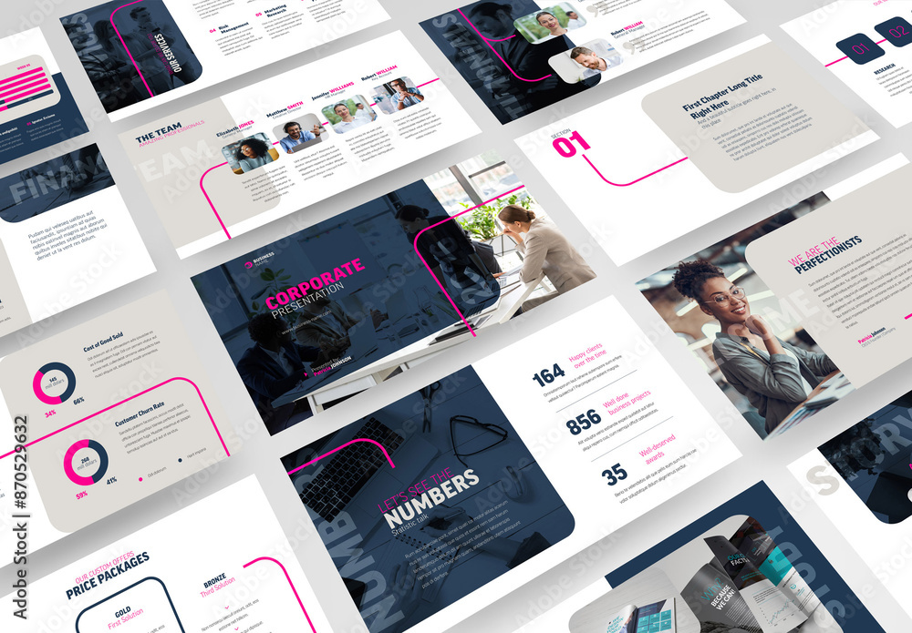 Company Presentation Slide Deck Template Stock Template | Adobe Stock