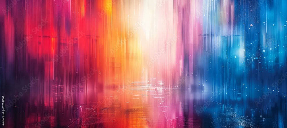 Colorful rainbow lights sparkle on dark space background. LGBT pride ...