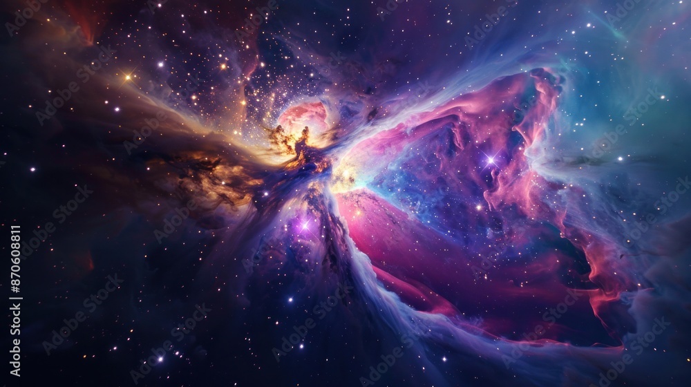 A photorealistic image of the Orion Nebula, the most popular celestial ...