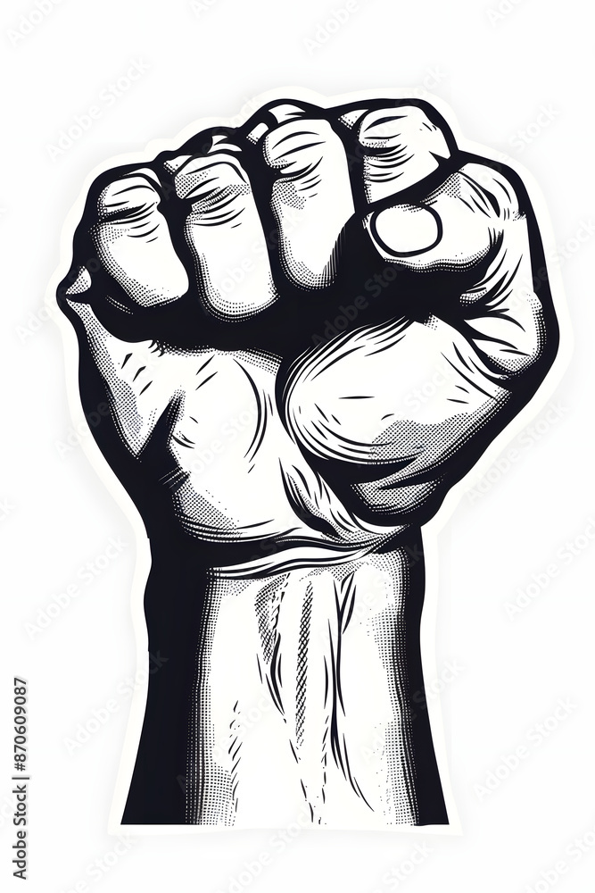 fist, illustration, strength, hand, revolution, symbol, protest, punch ...