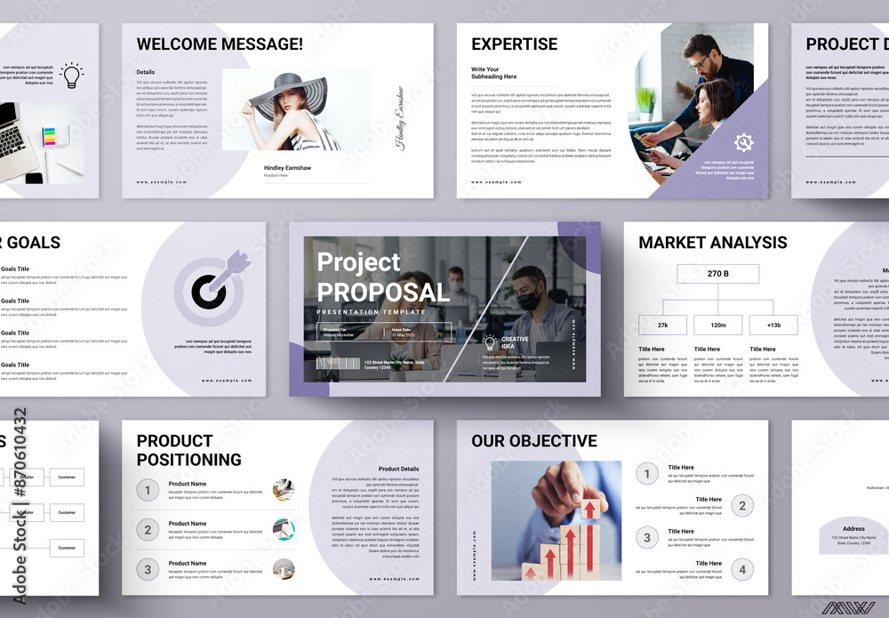 Project Proposal Presentation Layout Stock Template | Adobe Stock