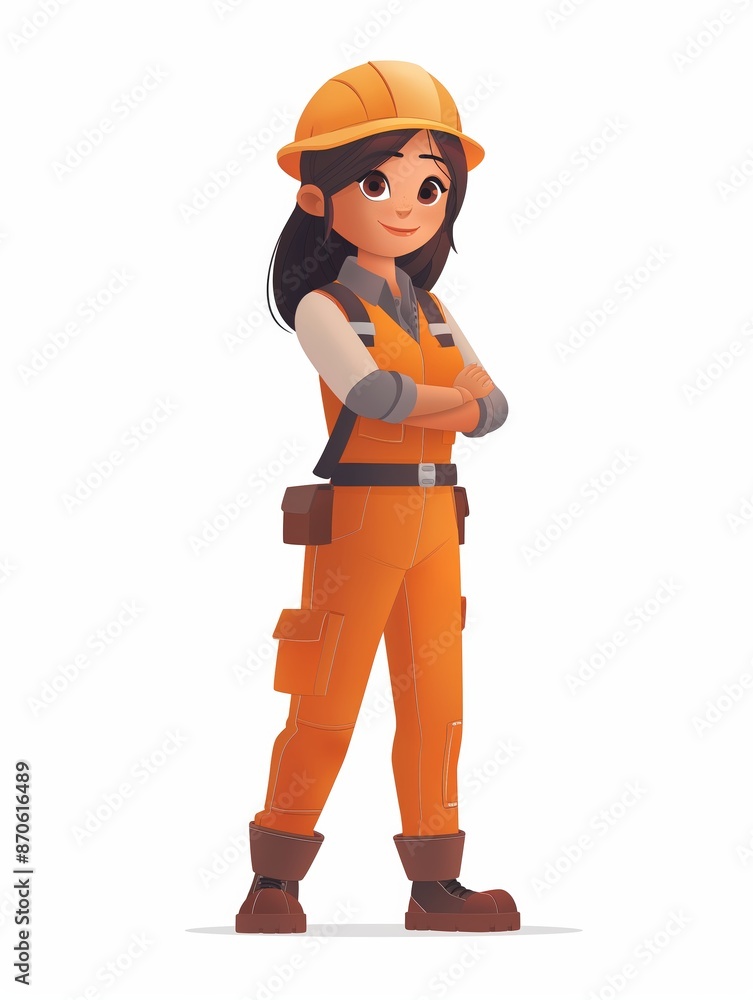 Aerospace Engineer female wearing aerospace engineer uniform, Full body ...