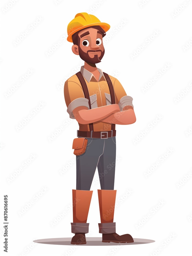 Mechanical Engineer male wearing mechanical engineer uniform, Full body ...