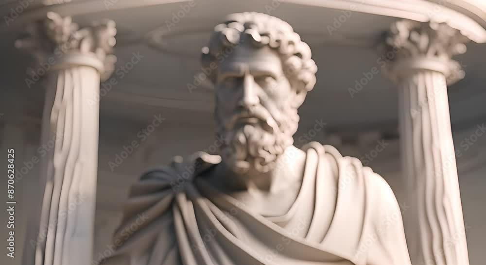 Stoicism concept sculpture of a stoic representing philosophy ancient ...