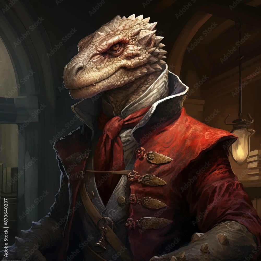 kobold, historian, elderly, mystical, library, fantasy, magical, lore ...