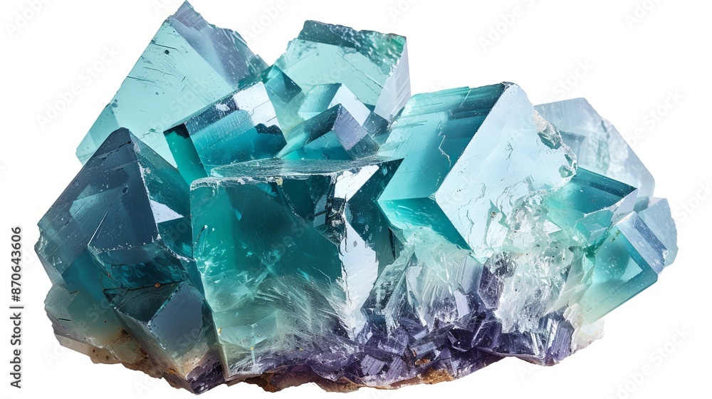 Amazing macro closeup of green blue rare fluorite mineral specimen ...