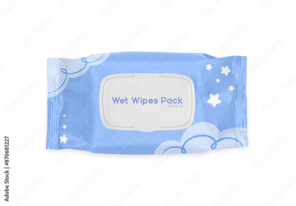 Wet Wipes Pack Mockup Stock Template | Adobe Stock