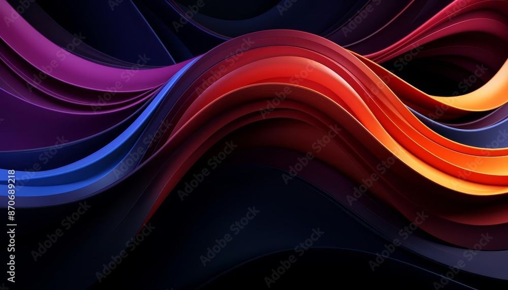 geometric abstract sorrow in dark swirls flat design side view gothic ...