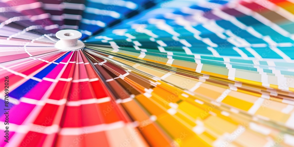 Color guide close up. Assortment of colors for design. Colors palette ...