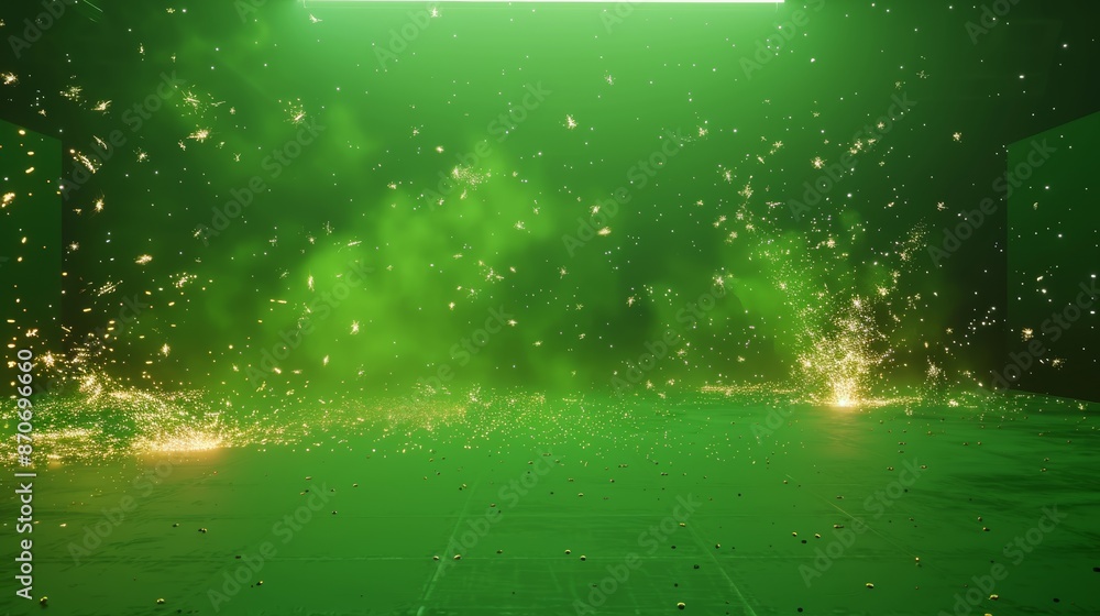 Spark element animation video loop on green screen background Stock ...