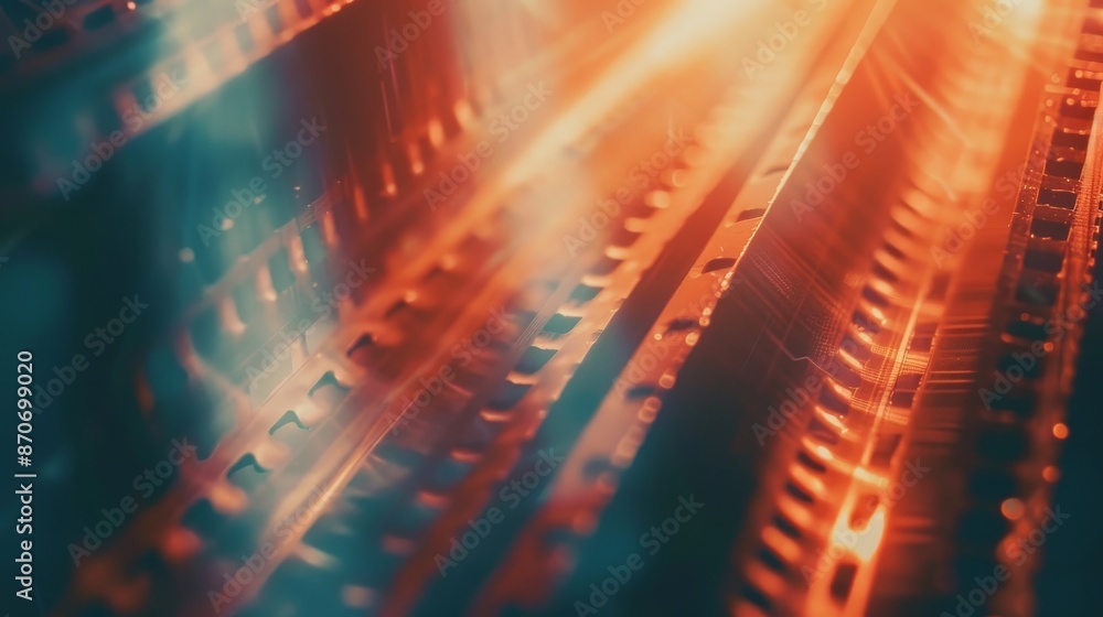 The film burn effect, the old film transition effect, the retro film ...